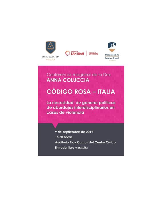 Conferencia "Código Rosa" - Poder Judicial de San Juan
